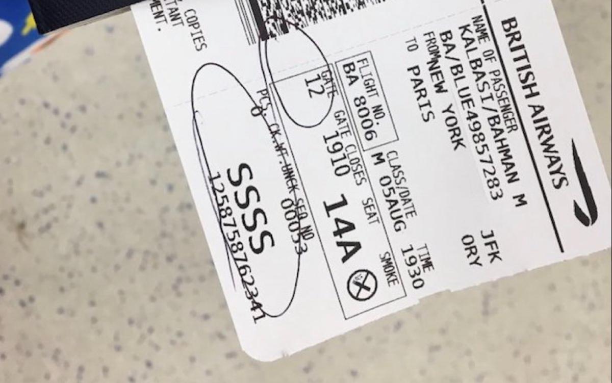 'SSSS', the code that you won't want on your boarding pass - Cultura ...